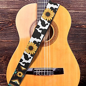 Snilety Funny Skull Design Guitar Strap Shoulder Belt for Bass Adjustable Guitar Strap for Electric Folk Guitar Comfort Guitar Belt Strap Pad
