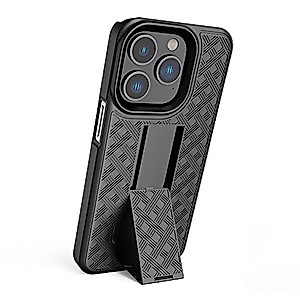 Aduro Combo Case with Kickstand & Holster for iPhone 14 Pro Max, Slim Shell & Swivel Belt Clip Holster, with Built-in Kickstand for Apple iPhone 14 Pro Max (6.7") 2022
