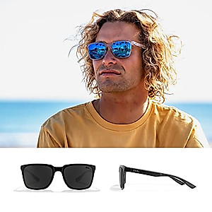 Zeal Optics Campo | Plant-Based Polarized Sunglasses for Men & Women- Matte Black/Polarized Dark Grey Lens