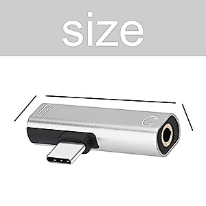 USB c to 3.5mm Audio Adapter Jack Headphone Adapter Dongle Dual Adaptor 2 in 1 to Aux Adapter Compatible with Huawei P40 P30 Pro P20 MatePad Pro 5G Note 20 Pixel 6/5/3/4 XL