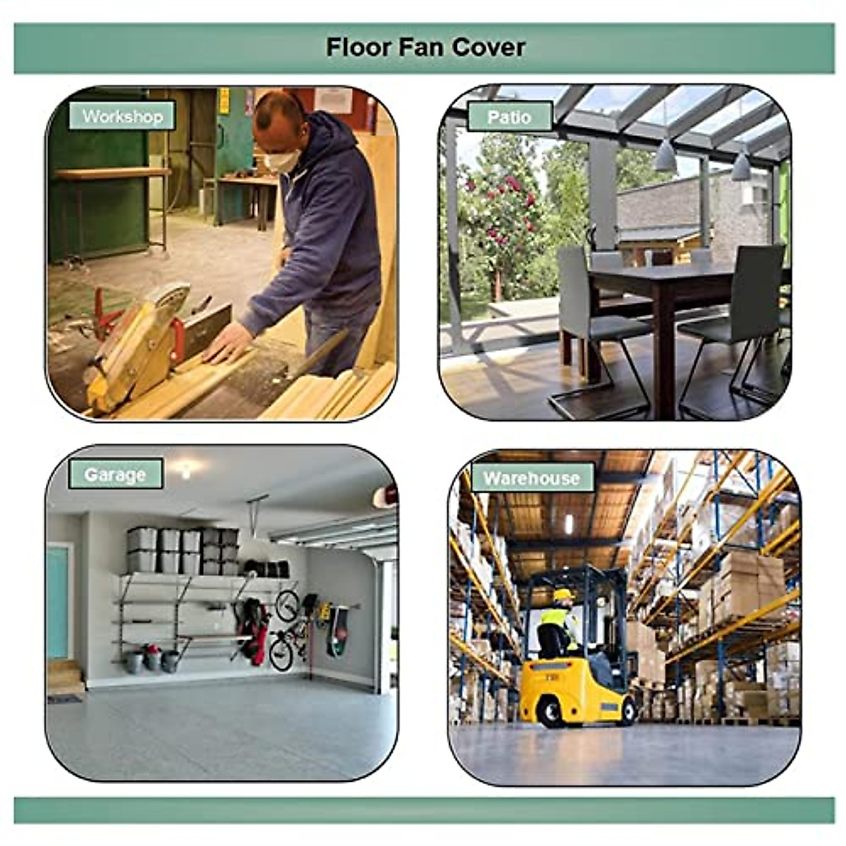 Industrial Fan Cover, Waterproof and Dustproof Cover for 24" High Speed Blower, Outdoor and Indoor Heavy Duty Material Floor Fan Cover