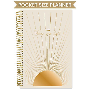 bloom daily planners 2024 Pocket Planner - 4” x 6” - (January 2024 - December 2024) - MINI Weekly/Monthly Agenda Organizer & Calendar Book - Cleerely Stated