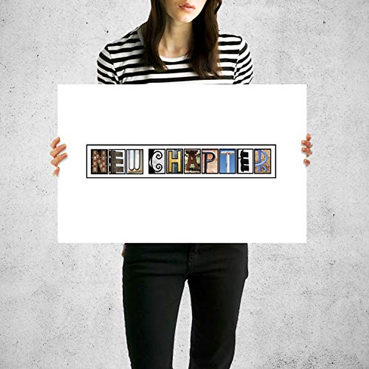 Katie Doodle Going Away Gift - Creative Goodbye Card or Guest Book Alternative - Great Moving Party Supplies Decorations for Coworker Men Women Adults - 11x17 New Chapter Wall Art Poster [Unframed]