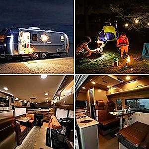 12V BA15D LED Bulb 1076 1142 1176 S8 3W 300Lm 2700K Warm White,DC Bayonet Double Contact Base, AC10-18Volt & DC10-30 Volts, Interior RV Camper Marine Boat Trailer Lights-6 Pack