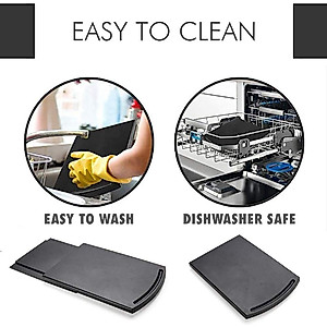 Ihomepark Sliding Coffee Maker Tray 12", Pull out Caddy Tray with Smooth Rolling Wheels, Under Carbinet Small Countertop Appliance Holder for Blender Toaster