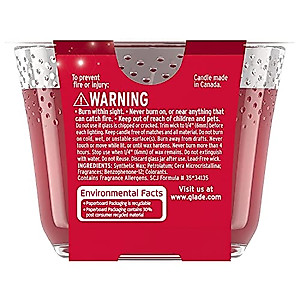 Glade Candle, Fragrance Candle Infused with Essential Oils, Air Freshener Candle, 3-Wick Candle (Apple of My Pie)