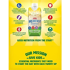 Carnation Breakfast Essentials High Protein Ready-to-Drink, Classic French Vanilla, 8 FL OZ Bottle (Pack of 6) (Packaging May Vary)