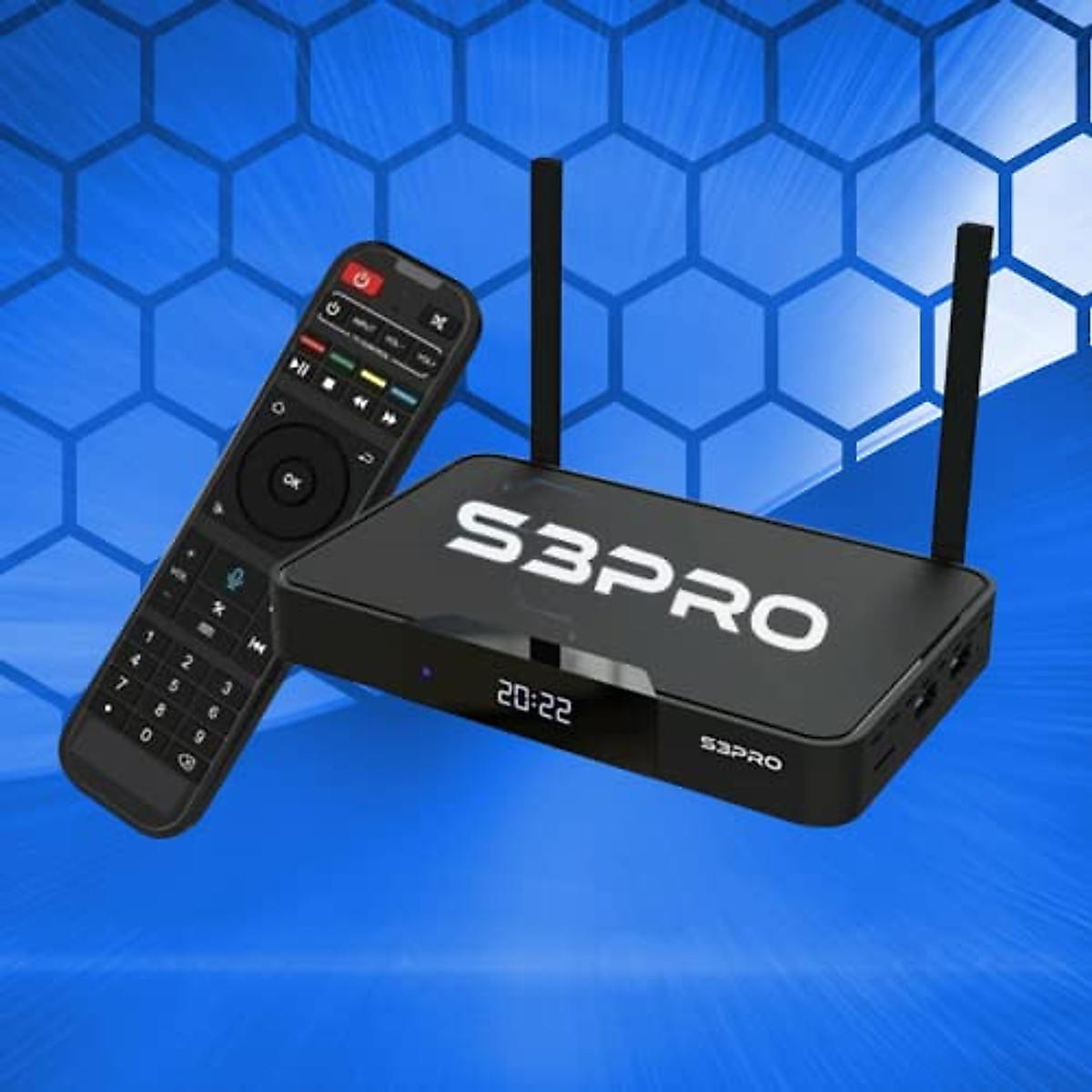 New 2022 Android TV Box S3 Pro, Android 9 with Voice Command Remote