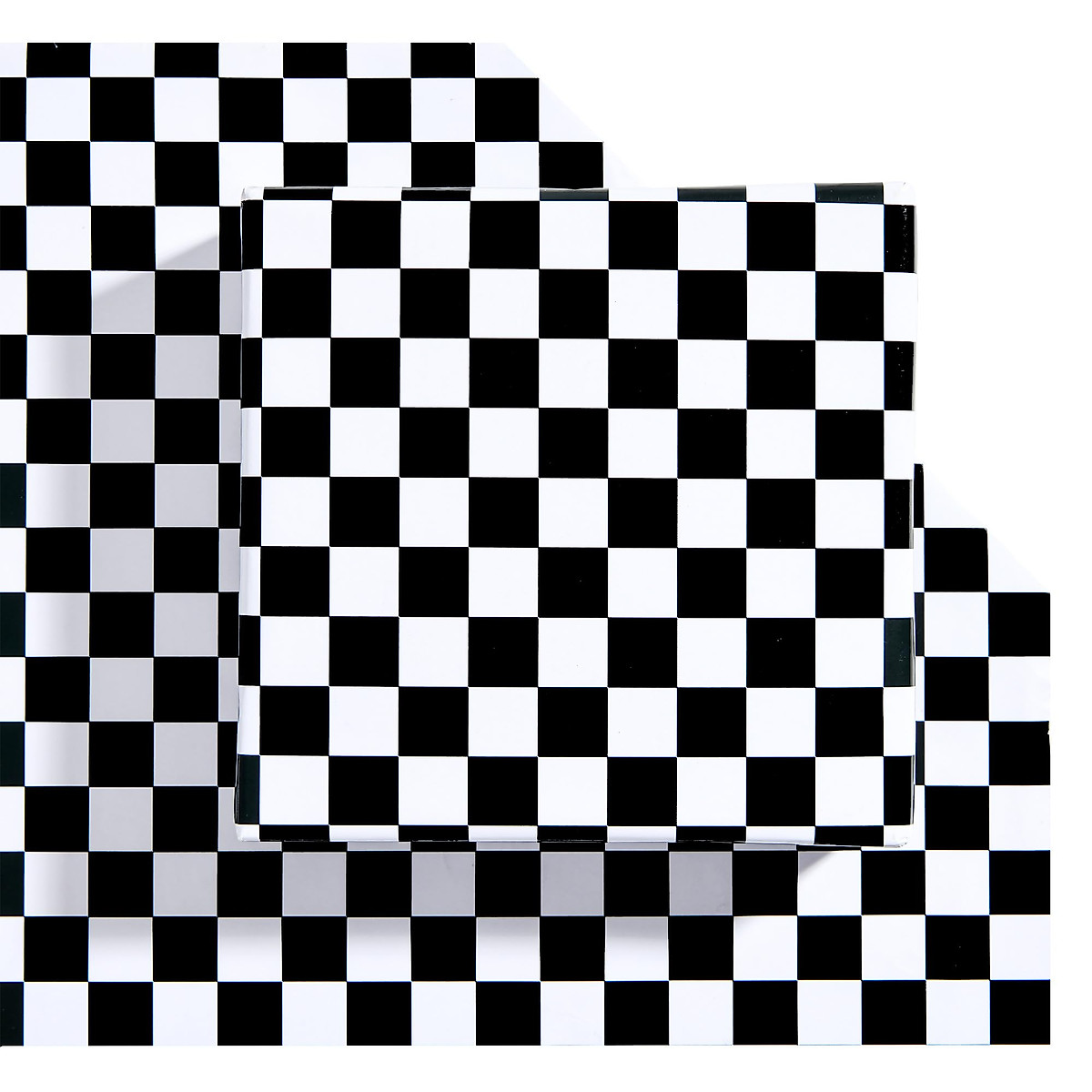 Sikiweiter Checkred Flag Wrapping Paper, 3 Large Sheets Race Car Wrapping Paper for Boys Girls, 27.6 X 39.4 Inches Per Sheet(Race Car)