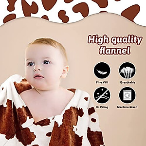 LAGHCAT Cow Blanket, 50"x60" Super Soft Flannel Cow Throw Blanket for Kids Adults, Suitable for Room Decor, Lightweight Travel Blanket, Cozy Plush Can Keep You Warm All The Time.