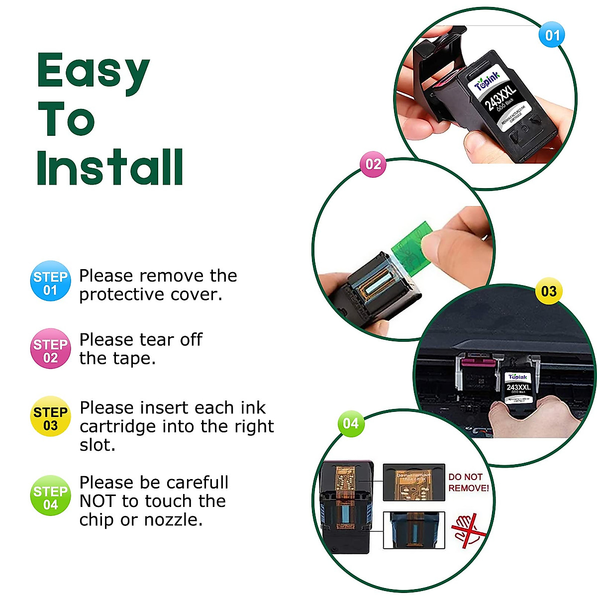 Top Ink Ink Cartridge Replacement for Canon 243XXL (Black)