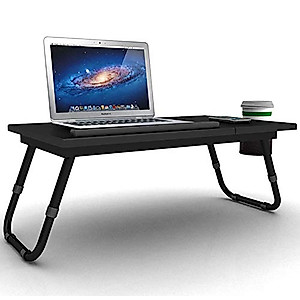 Atlantic Large Format Laptop Tray - 27 Inches Wide, 13.75 Inches Deep, 2 Sections, Smooth Finish Legs PN 33935843 in Black