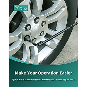 SCITOO Compatible for 2005-2021 for TOYOTA Tacoma Spare Tire Tool with 1 Lug Wrench Tool 1 Hook Segment 2 Extension Segments 091150C030 091500R010