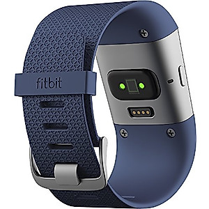 Fitbit Surge Wireless Smart Fitness Watch Superwatch Wireless Activity Tracker with Heart Rate Monitor, Blue, Small (5.5-6.3 in) (Renewed)