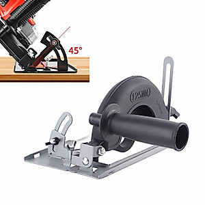 Angle Grinder Cutting Bracket, Protective Cover Adjustable Grinding Cover Accessories Marble Wood Metal Cutting Accessories Base(AGCB + GR)