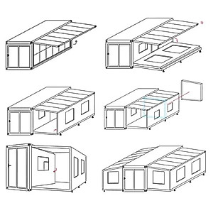 Luxe 20ft Luxury Modern Foldable Prefab Expandable Container House Easy Setup Quality Design Suitable for Homes, Offices, Hotels, Villas, Warehouses, Camping, Storage, Workshops and Garages