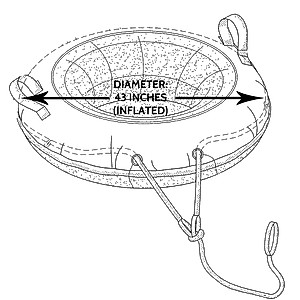 Bradley Snow Tubes: 50 inch Heavy Duty Inflatable Sledding Tubes for Adults - Towable Snow Fun! Best Snow Tubes for Sledding Adventure - Made in The USA!…