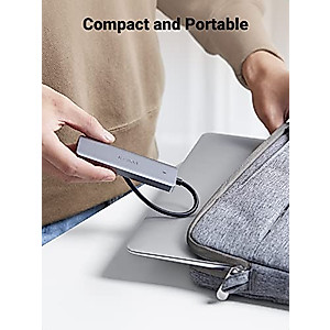 UGREEN USB C Hub 4 Ports, USB C to USB Hub with 4 USB 3.0, Powered USB C Splitter for Laptop, MacBook Pro, iMac, iPad Pro, Chromebook, Dell XPS, iPhone 15/15 Pro, Galaxy S23, and More, 0.5FT