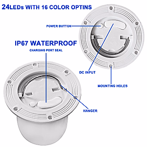 ARDUX 4 PCS Under Table LED Lights for Party - Rechargable 8 LEDs Uplighting with Remote for Cocktail Birthday Centerpiece Holiday Event Indoor Outdoor