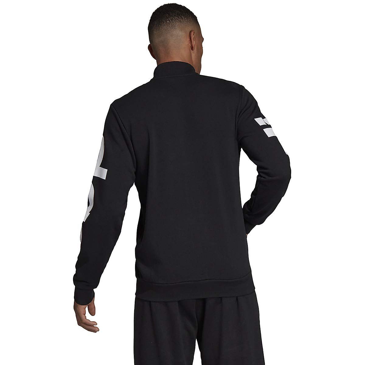 adidas Men's Essentials Track Jacket, Black/White, X-Large