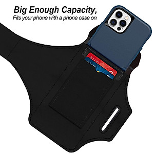 RUNBACH Running Armband for Google Pixel 8/8 Pro/7/7a/7 Pro/6/6a/6 Pro/5/5a/4/4a/4XL/3a/3 XL,Water Resistant Sport Armband with Zipper Slot for Pixel Buds and Car Key (Black)