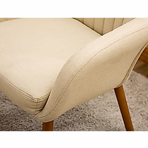 Roundhill Furniture Tuchico Contemporary Fabric Accent Chair, Arm Rest, Tan