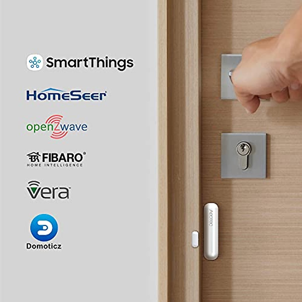 Zwave Door Sensor Window Sensor, Z-Wave Plus Enabled Aeotec 3-1 Door Window Sensor 7 Pro, Zwave Hub Required, Gen 7, White (Door/Window Sensor 7 Pro)