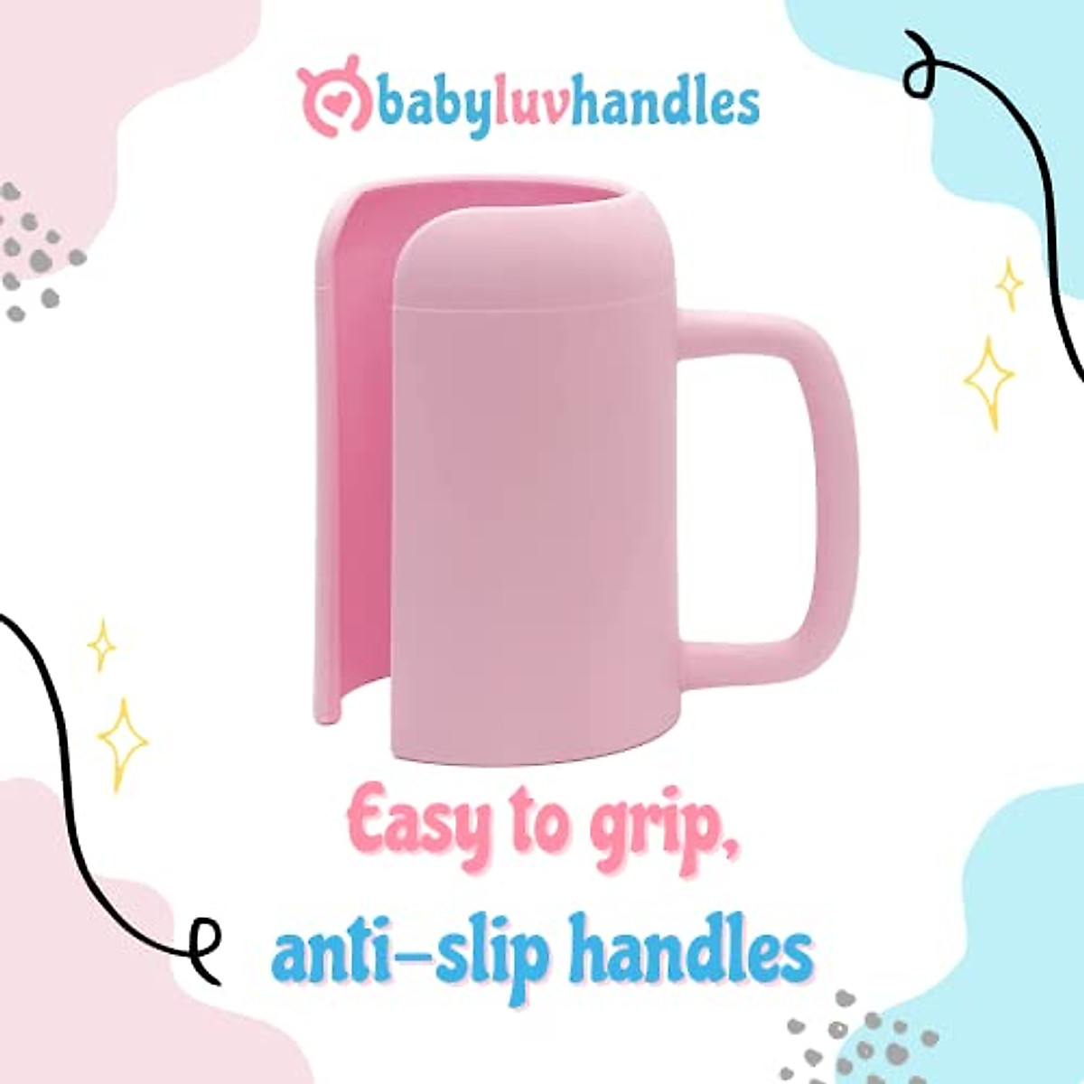 Baby Luvhandles Baby Bottle Holder - Baby Shower Gifts and Accessories for Baby Self Feeding - Improves Motor Skills (Purple)