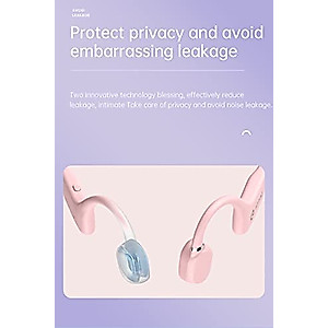 YODZ Bone Conduction Headphones Wireless Sports Headset Bluetooth 5.0 Open Ear HiFi Stereo IPX67 Waterproof Earphone Noise Reduction with Mic, for Sports and Games,Pink