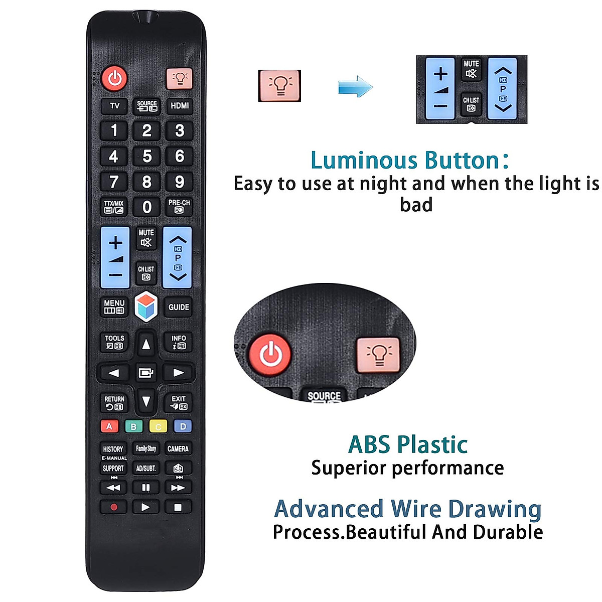 Newest Universal Replacement Remote Control for All Samsung TV Replacement for All LCD LED HDTV 3D Smart Samsung TVs