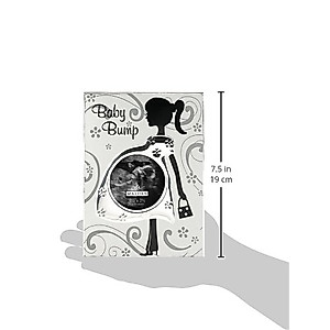 Malden International Designs Baby Bump Metal Baby Memories Picture Frame, 3x3, Silver