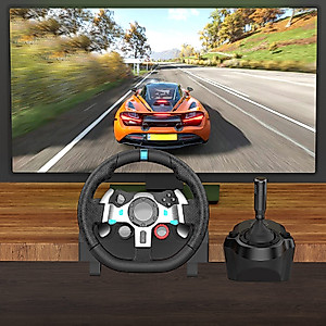 aikeec Gear Shifter Knobs and Adapter Compatible with Logitech G29 G920 G923 G27 Driving Force Stick Aluminum Weighted Shift Knob Gear Shifting Lever Handle Black