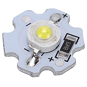 Hyuduo 1W 5V LED Chip Bulb, Light Beads 200lm Brightness High Bead Light Source Chip with Aluminum Plate for Floodlight, Pack of 25(Pure White 60006500K)