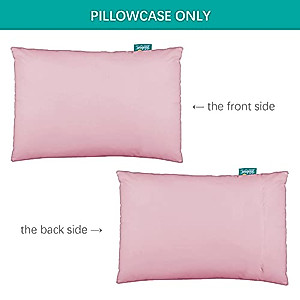 Biloban 3-Piece Toddler Sheet Set for Girl, Toddler Bedding Set Microfiber Includes Crib Mattress Sheet, Flat Sheet and Envelope Pillowcase, Silky Soft, Breathable and Lightweight, Pink
