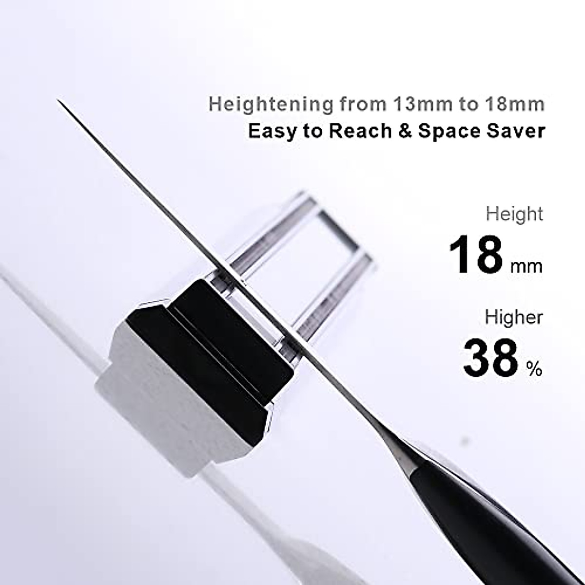 KITCHENDAO Magnetic Knife Rack - 17.5 inch - Knife Holder for Wall with Magnet -Knife Storage Bar Strip - Aluminum - Metal Knives, Utensils and Kitchen Sets Holder