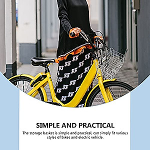 Alipis 1pc Off Mesh Bicycles Silver Lid Frame Road Front Replacement Mountain Folding Collapsible in Iron Rack Baskets Cruisers Back with Accessory Hanging Lift Handlebar Bike Container