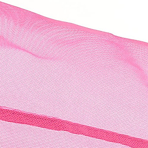 2 Pieces Empty Yarn Storage Bags, Mesh Holder Yarn Storage Organizer, Mini Yarns Drum Knitting Bag for Carry Crochet Hooks Sewing Accessories Storage Tote Bag (Hot Pink)