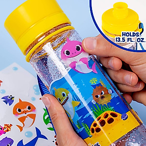 Horizon Group USA Baby Shark Decorate Your Own Water Bottle