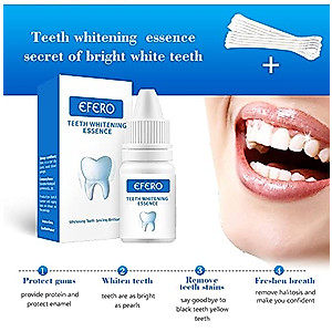 EFERO Teeth Whitening Essence Removes Plaque Stains Tooth Bleaching Cleaning Serum White Teeth Oral Hygiene Tooth Whitening Pen (Essence and Pen)