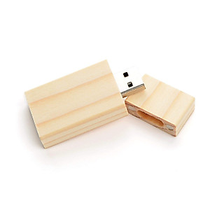 5 Pack Rectangle Wood 2.0/3.0 USB Flash Drive USB Disk Memory Stick with Wooden (2.0/2GB)