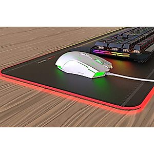 FIRSTBLOOD ONLY GAME. AJ52 Watcher RGB Gaming Mouse, Programmable 7 Buttons, Ergonomic LED Backlit USB Gamer Mice Computer Laptop PC, for Windows Mac Linux OS, Star White