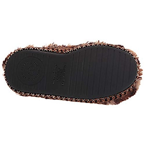 Dearfoams unisex child Charlotte Furry Bootie Slipper, Leopard, 13 Big Kid US