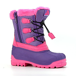 Nova Mountain Boys Girls Little Kids Winter Snow Boots,NF NFWB808 PurpleFuchsia 3