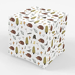 Stesha Party Woodland Wrapping Paper Hedgehog Gift Wrap - Folded Flat 30 x 20 Inch 3 Sheets