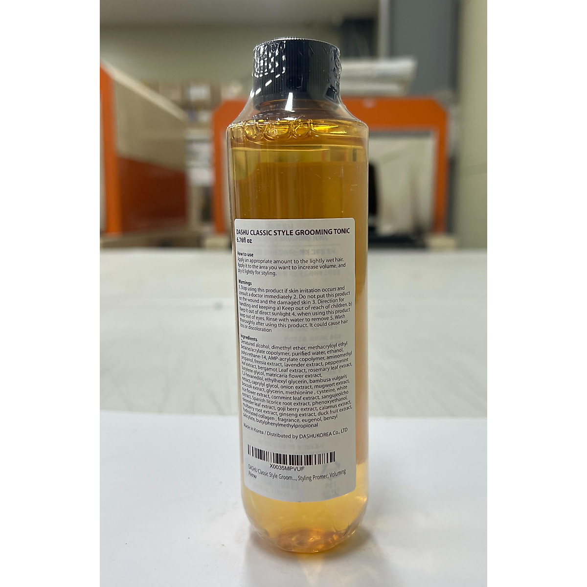 DASHU Classic Style Grooming Tonic - Korean Hair Tonic for Men w/Baobab Seed Oil, Phyto Zein & ABIL ME 45 MB - Lightweight Hair Styling - Volumizing Hair Serum - Scented Hair Scalp Oil (6.76 fl oz)