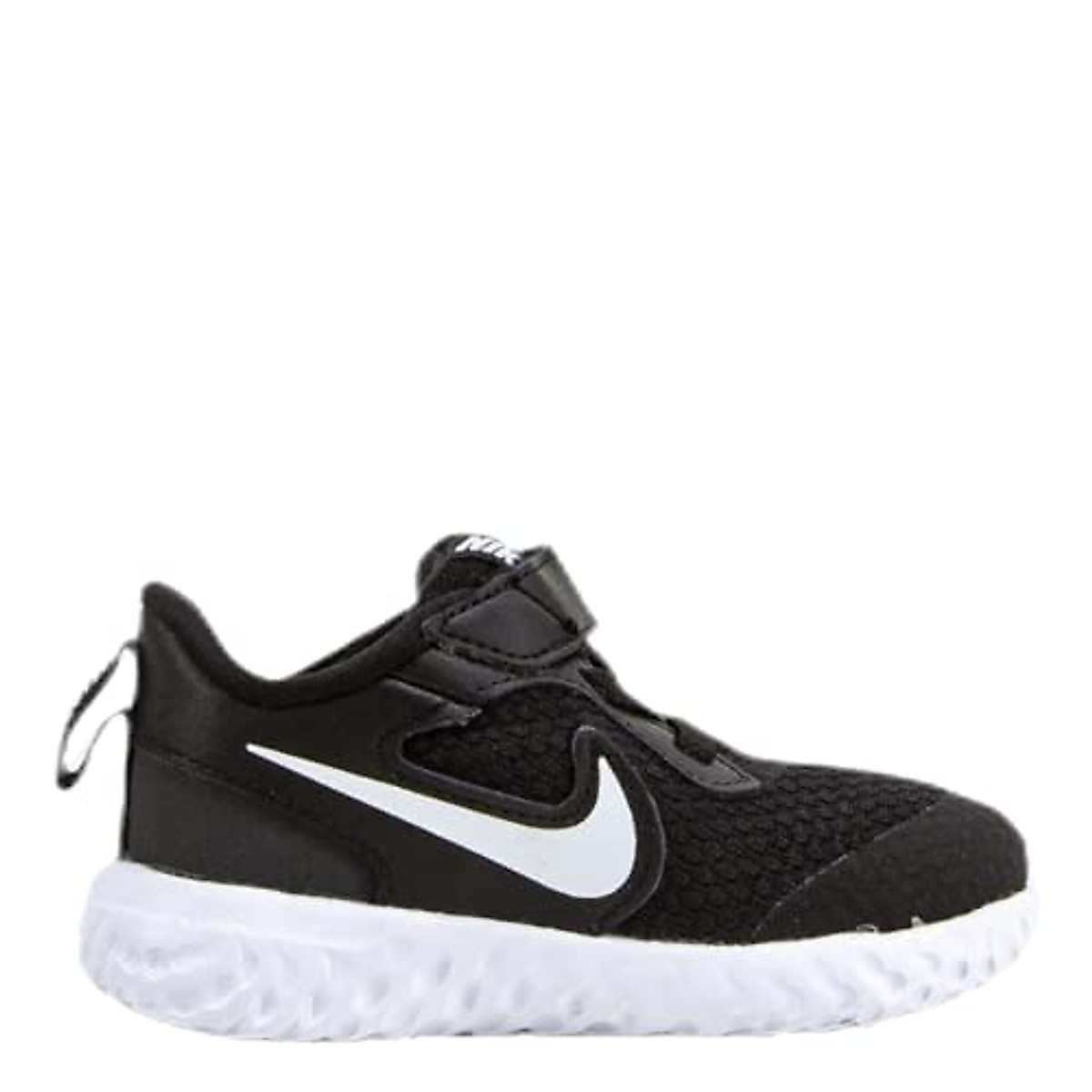 Nike Baby Revolution 5 Velcro Running Shoe, Black/White-Anthracite, 7C Regular US Toddler