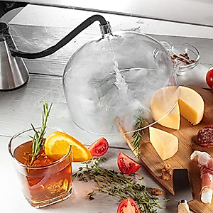 Smoking Gun with XL 7-1/4" Dome- Hot Cold Portable Smoker Infuser Kit for Indoor Outdoor Use- Smoke Meat Cheese Cocktails Faster than Smoker Box, Large Dome Has Greater Capacity, Holiday Electric Gift