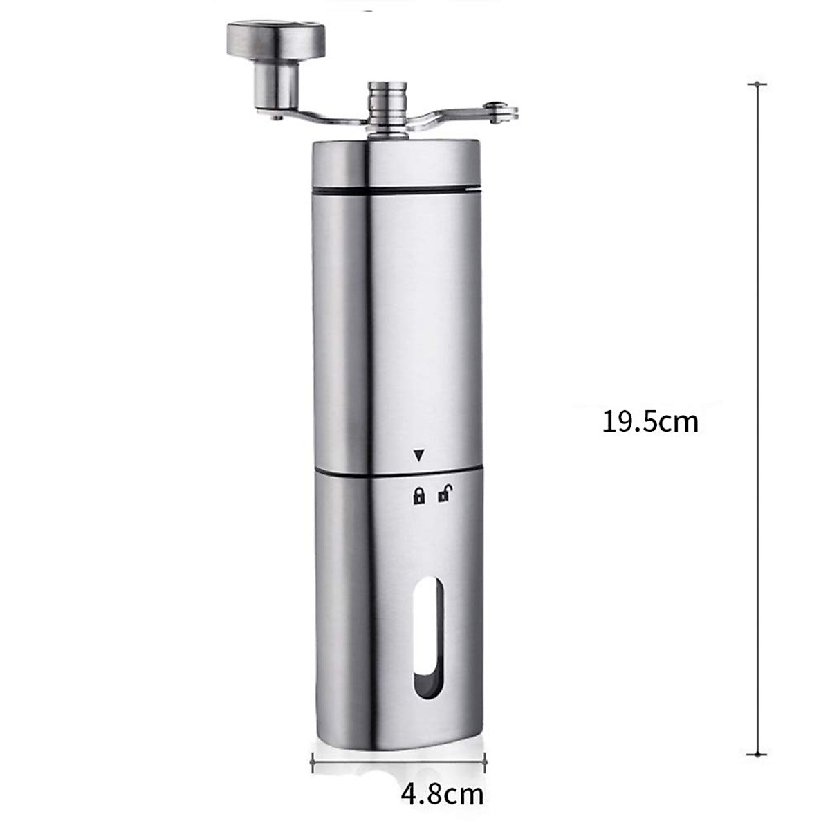 Espresso Manual Coffee Stainless Steel Burr Coffee With Foldable Handle, Triangle Kitchen Hand Coffee Bean for Home and Kitchen, Office Coffee Grinders