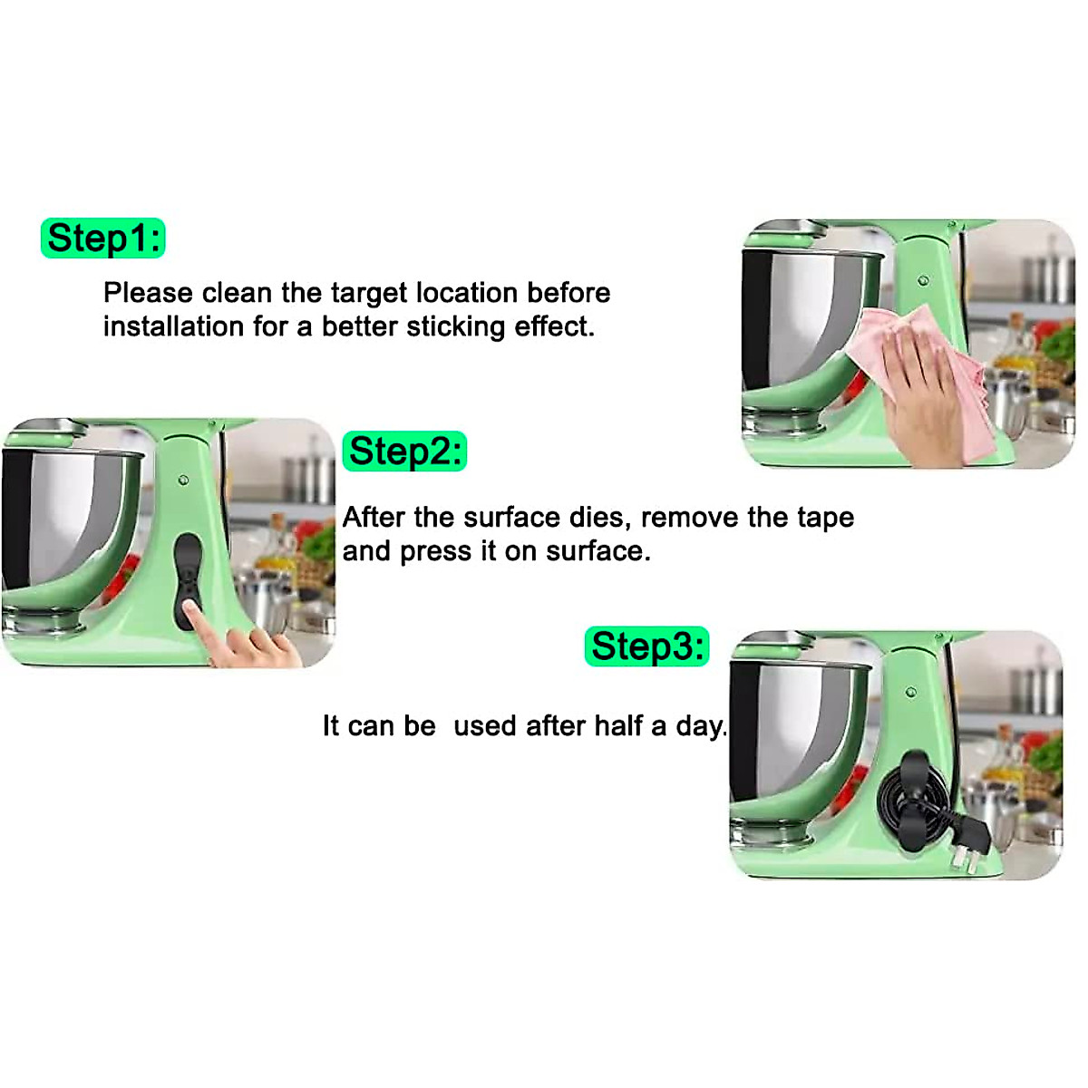 Cord Organizer for Kitchen Appliances Receiving Reel Upgraded, Best Power Cord Holder Winder Wrappers Silicone with Stick On Adhesive Amlits Accessories for Mixer, Pressure Cooker, Air Fryer (3 Pack)