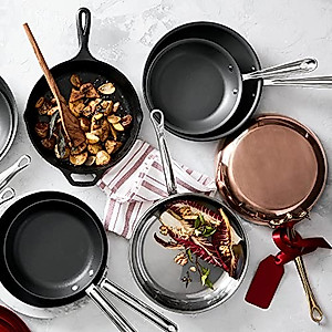 Hestan - NanoBond Collection - Titanium Stainless Steel 8.5-Inch Frying Pan - Toxin, PFAS, & Chemical Free Clean Cookware, Induction Cooktop Compatible